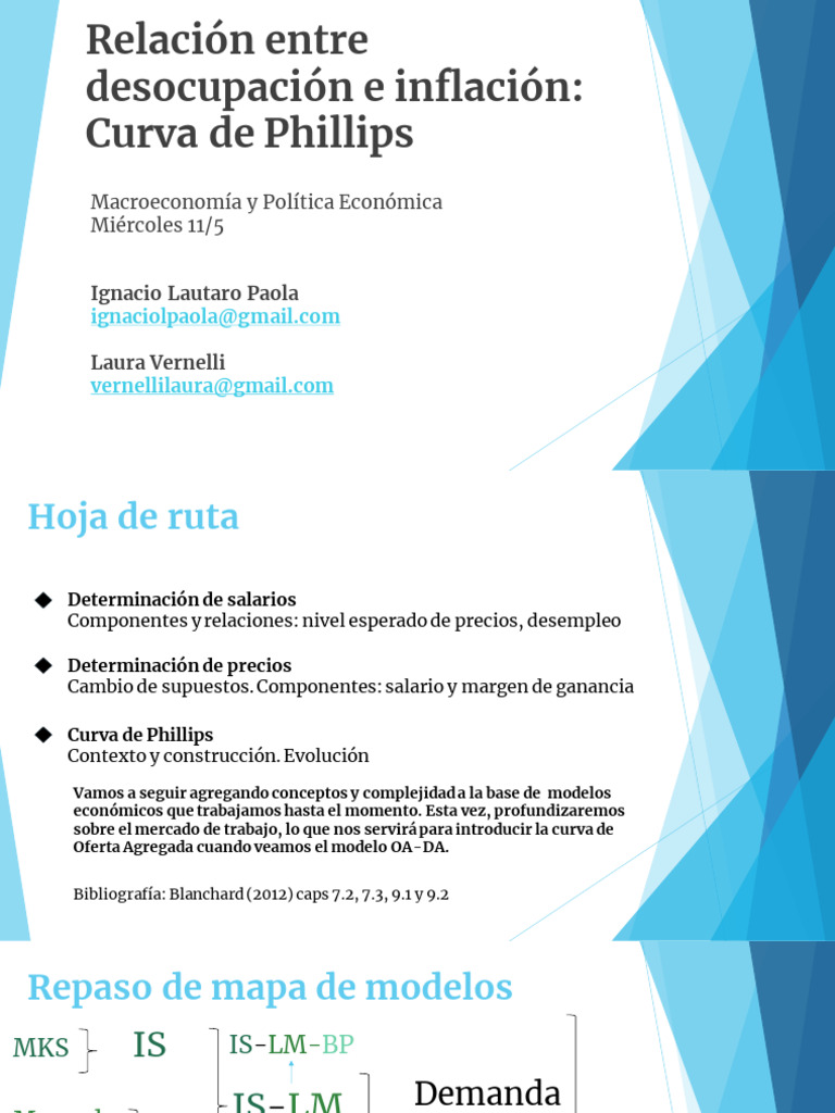 Curva de Phillips: Desempleo e Inflación | PDF | Curva de Phillips ...