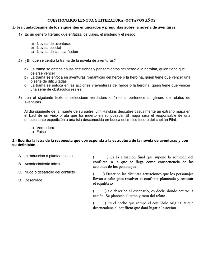 CUESTIONARIO 8VO - LyL 3ER - TRIMESTRE | PDF | Nube