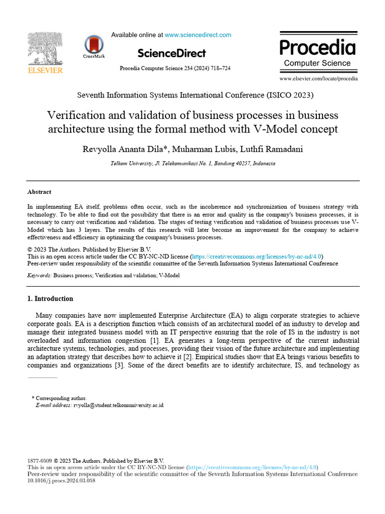 Sciencedirect | Download Free PDF | Verification And Validation ...