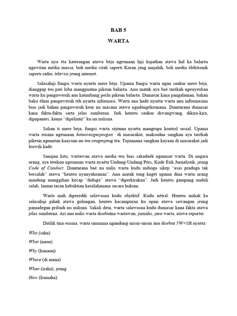 Bab 5 Warta | PDF