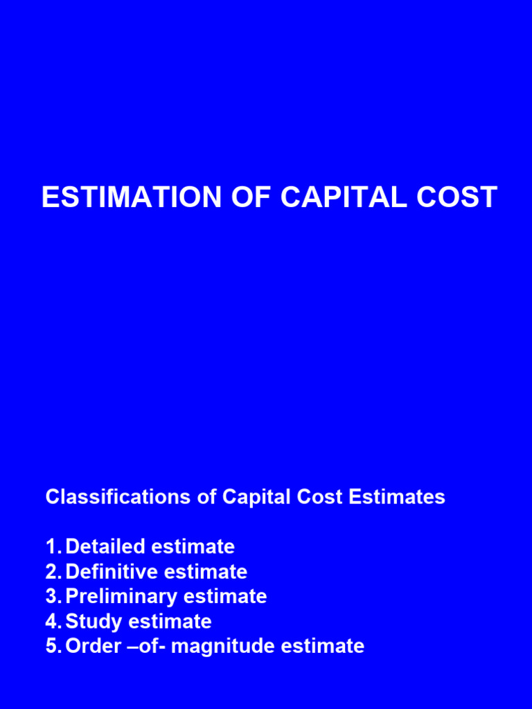 Estimation of Capital Cost | PDF | Logarithm