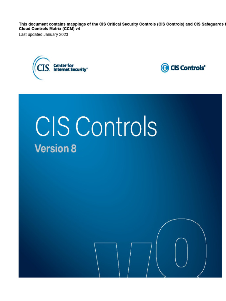 CIS Controls v8 Mapping To CSA Cloud Controls Matrix v4 2 2023 | PDF | Computer Network ...