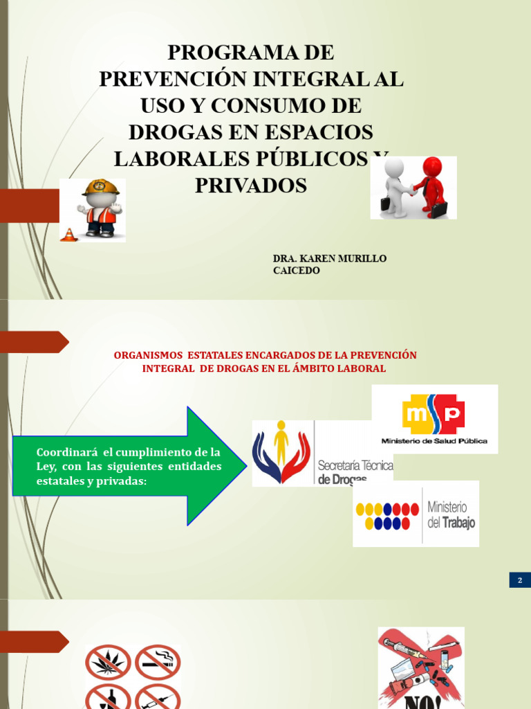 Programa de Prevención Del Uso y Consumo de Alcohol y Otras Drogas | PDF | La dependencia de ...
