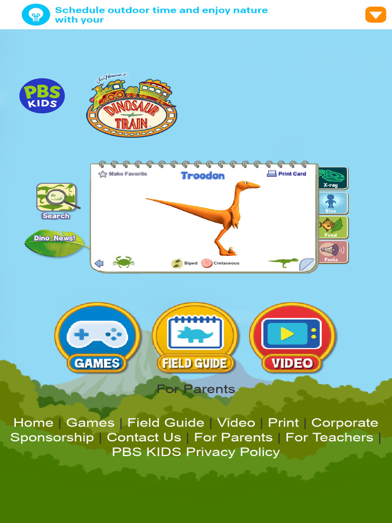 Dinosaur Train - Field Guide PBS KIDS 2 | PDF | Games & Activities ...