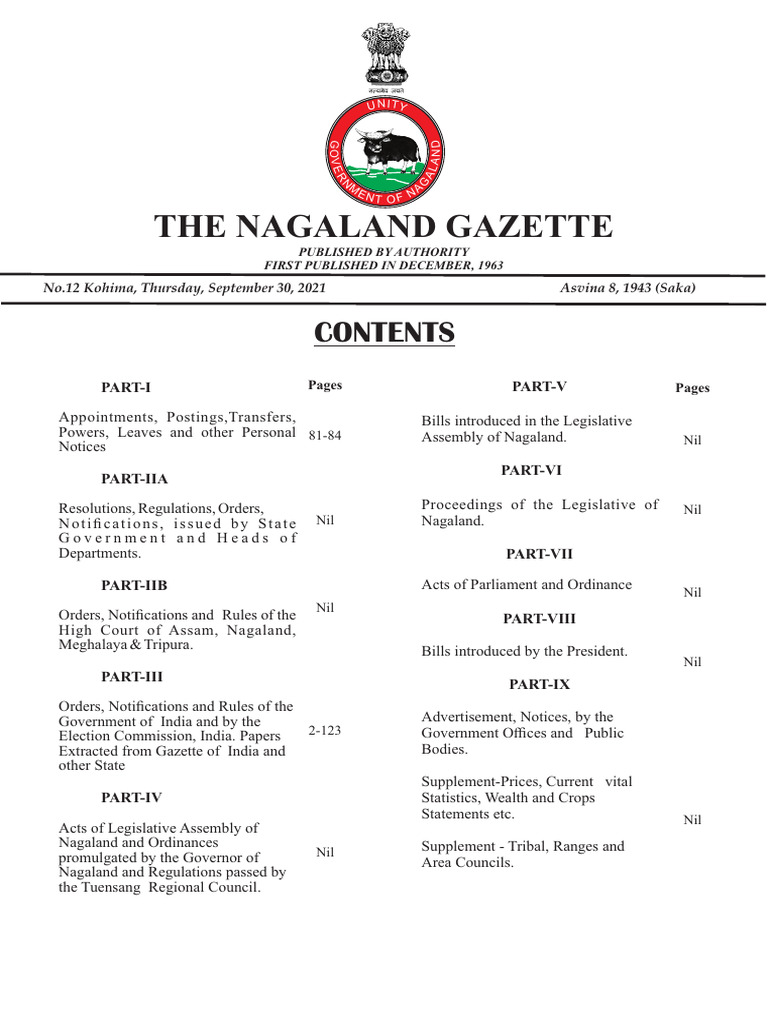 Egazette Sept 30 | PDF | Politics Of India | Politics Of Asia