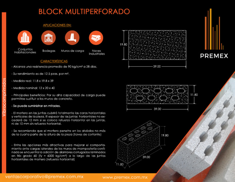 Bloques de Alta Resistencia para Muros | PDF