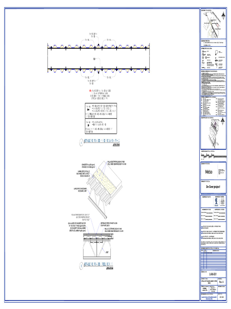 Lam-001-Detalle de Fijacion (Muros y Steel Deck) | PDF