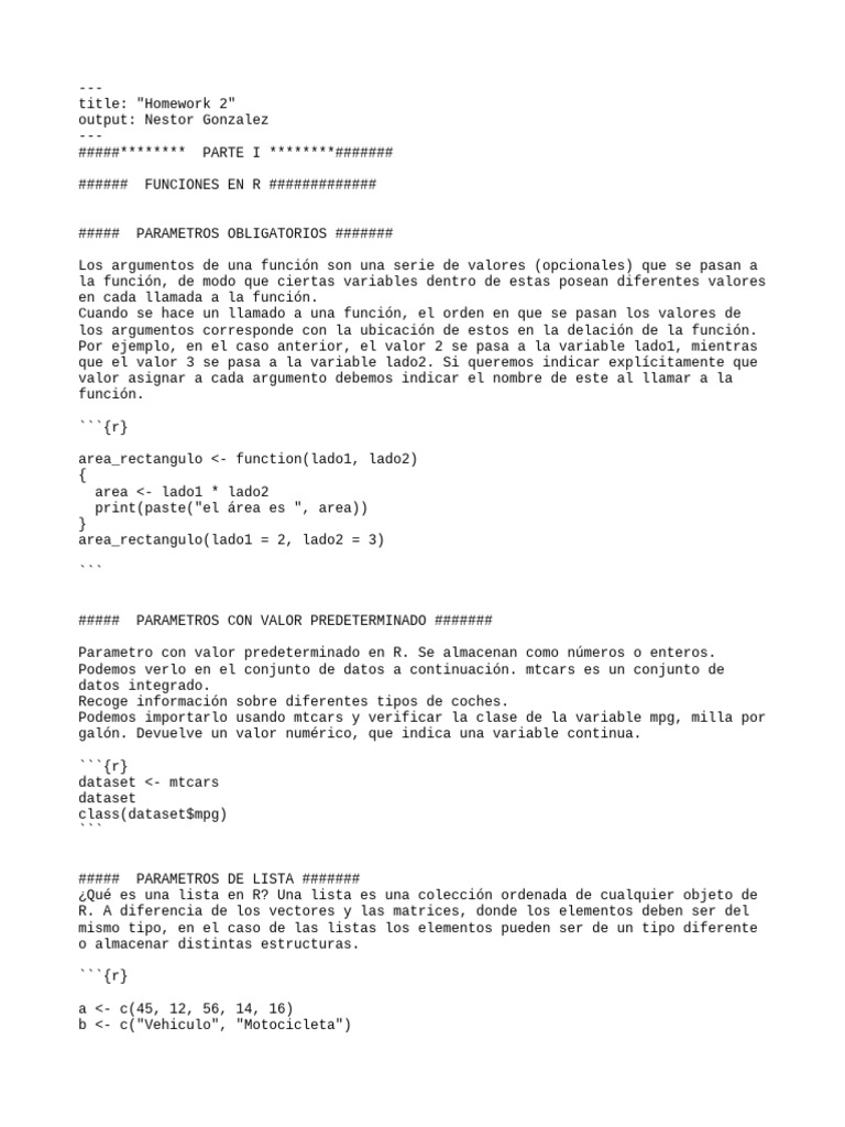 Funciones y Matrices en R | PDF | Programación de computadoras ...