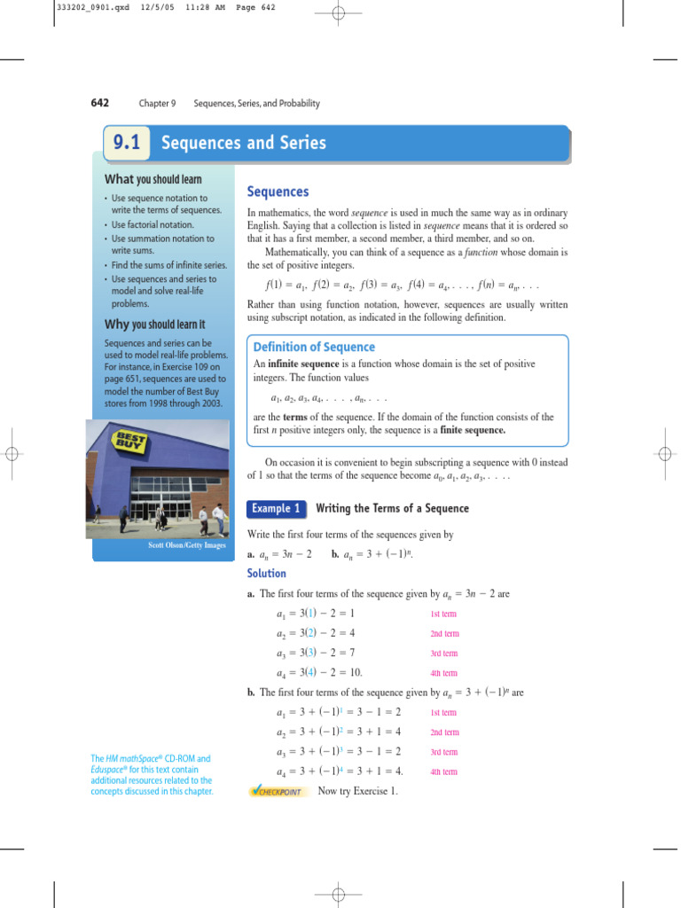 Lesson 9-1 | PDF | Summation | Sequence
