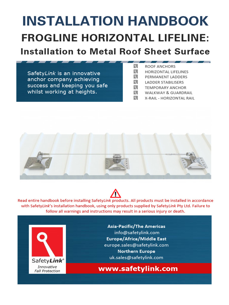 FT Sistema FrogLine Surface Mounted Handbook | PDF | Rivet ...