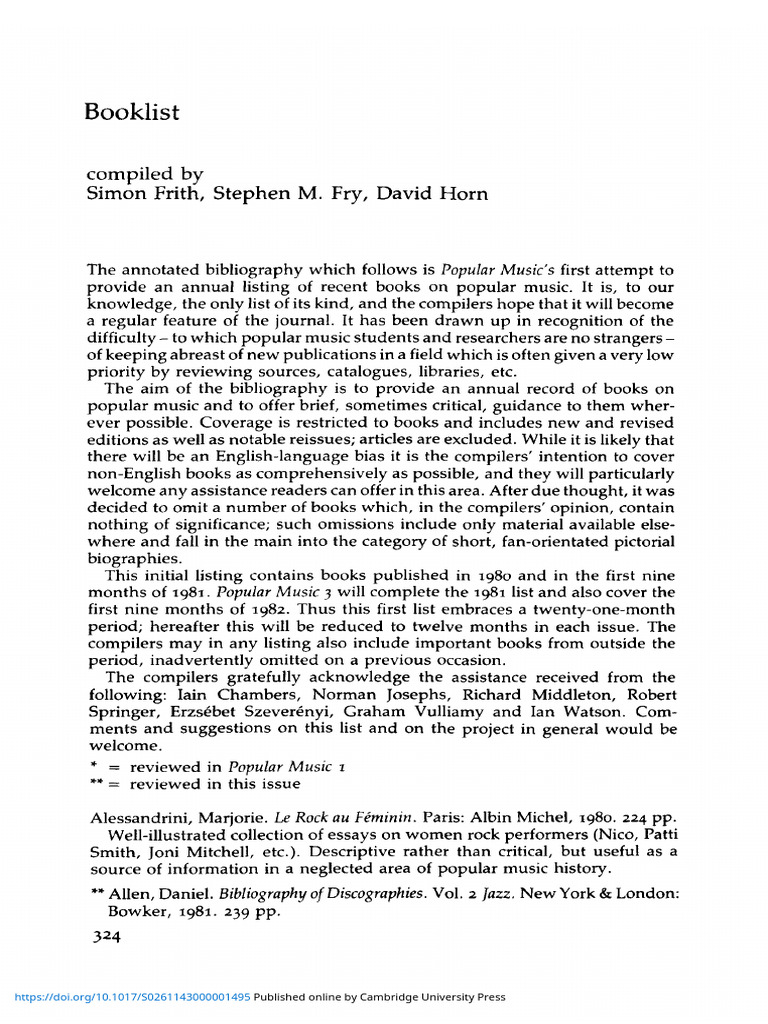 Booklist | PDF | Rock Music | Blues