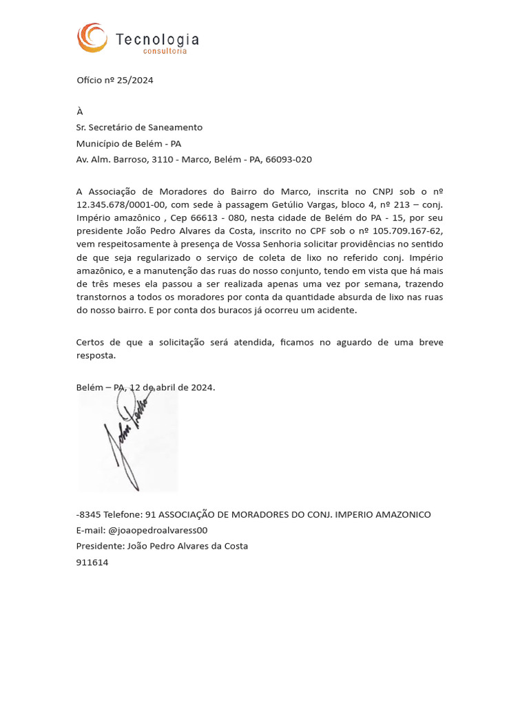 Modelo de Oficio | PDF