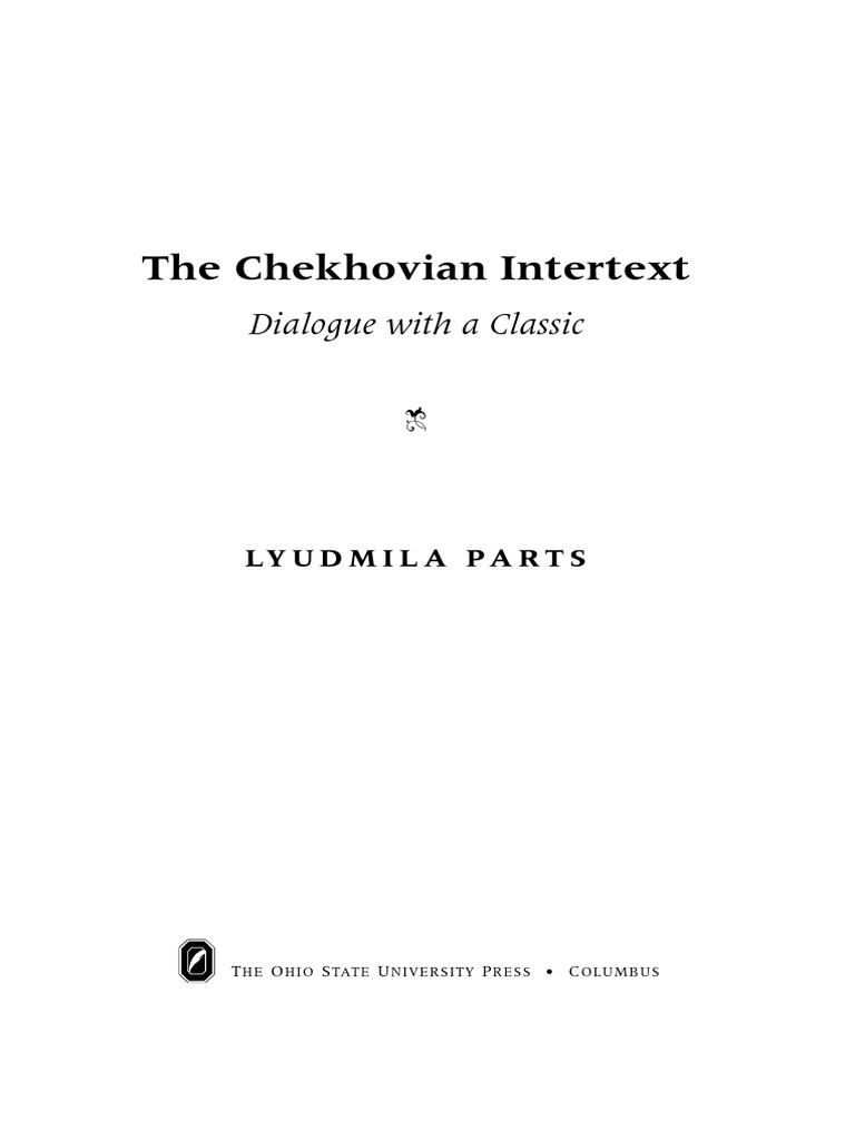 The Chekhovian Intertext: Dialogue With A Classic | PDF ...