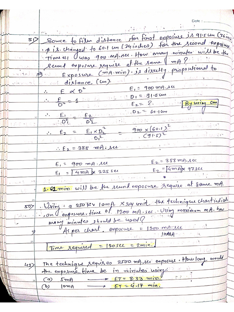 Exposure Calculations | PDF