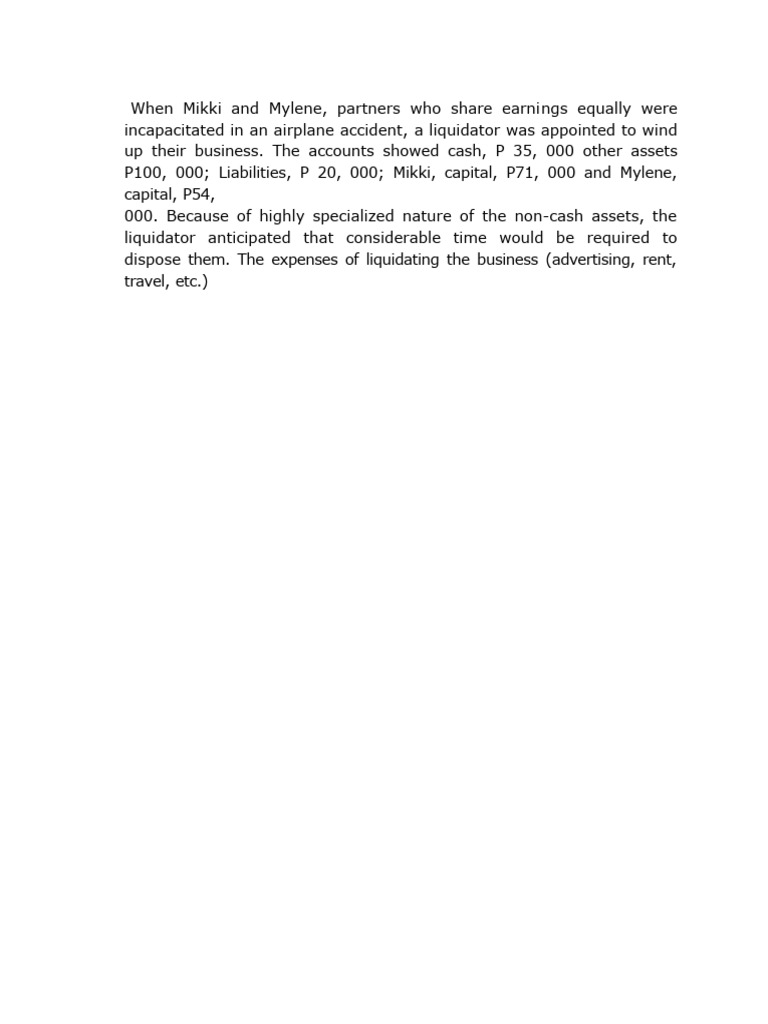 Liquidation Cash Distribution Analysis | PDF | Balance Sheet | Business