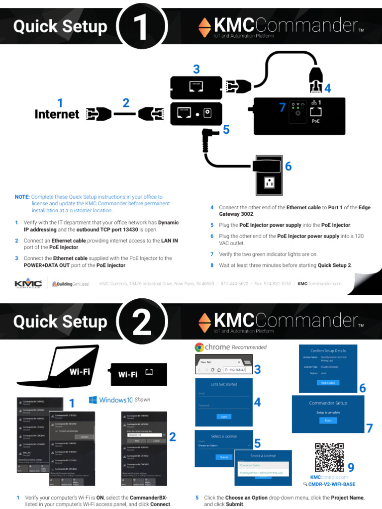 Quick Setup Guide, KMC Commander | PDF | Computer Network | Installation (Computer Programs)