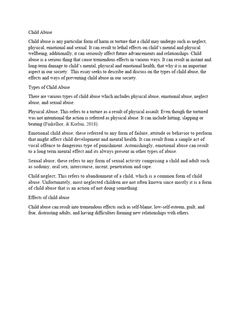 Child Abuse 1 | PDF