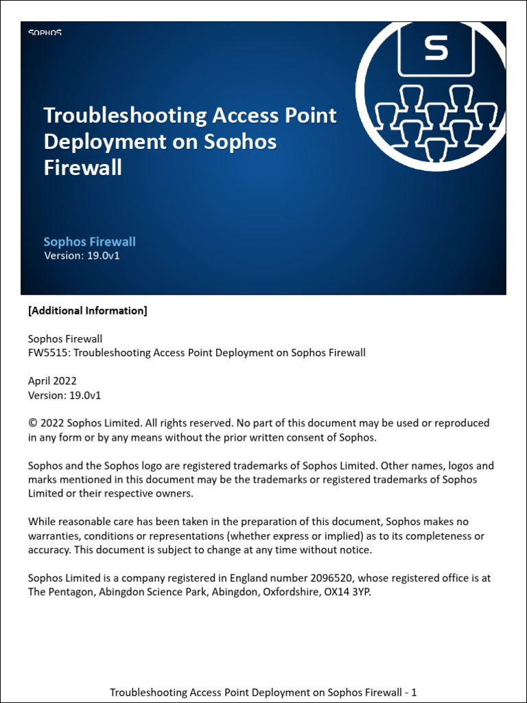 Sophos Firewall AP Troubleshooting | PDF | Ip Address | Firewall (Computing)