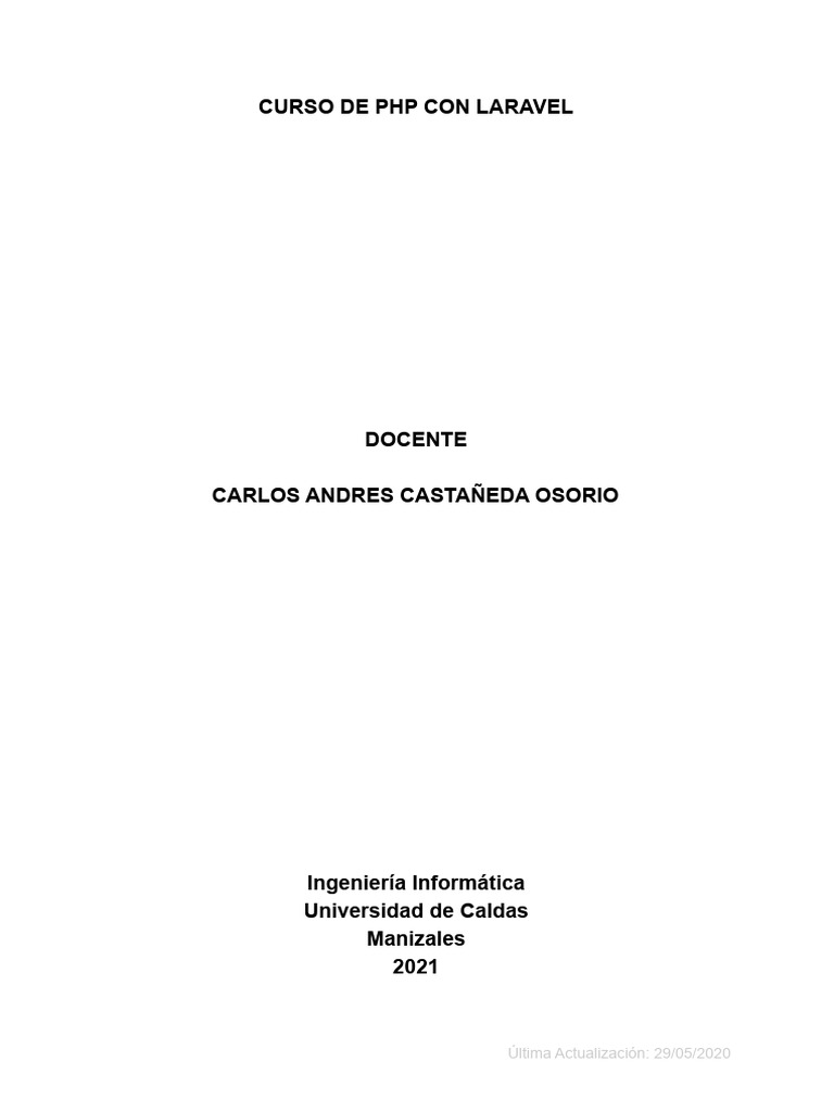 Curso de PHP Con Laravel - Completo | PDF | Php | Redes