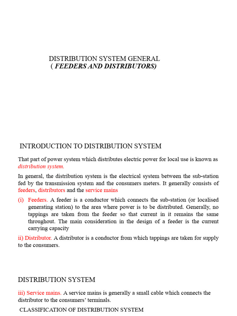 L5 Feeders and Distributors | PDF | Electric Power Distribution ...