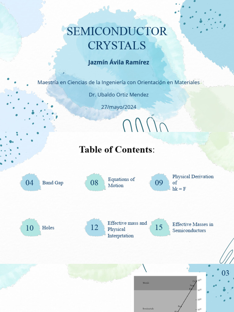 Semicoductor Crystals | PDF | Electron Hole | Band Gap
