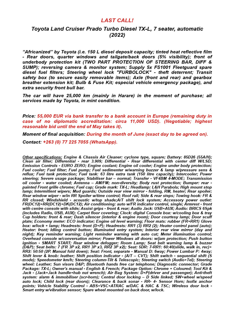 Toyota Prado | PDF | Automotive Industry | Land Vehicles