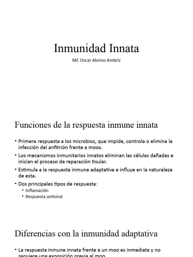 Inmunidad Innata | PDF | Receptor de peaje | Sistema inmune innato