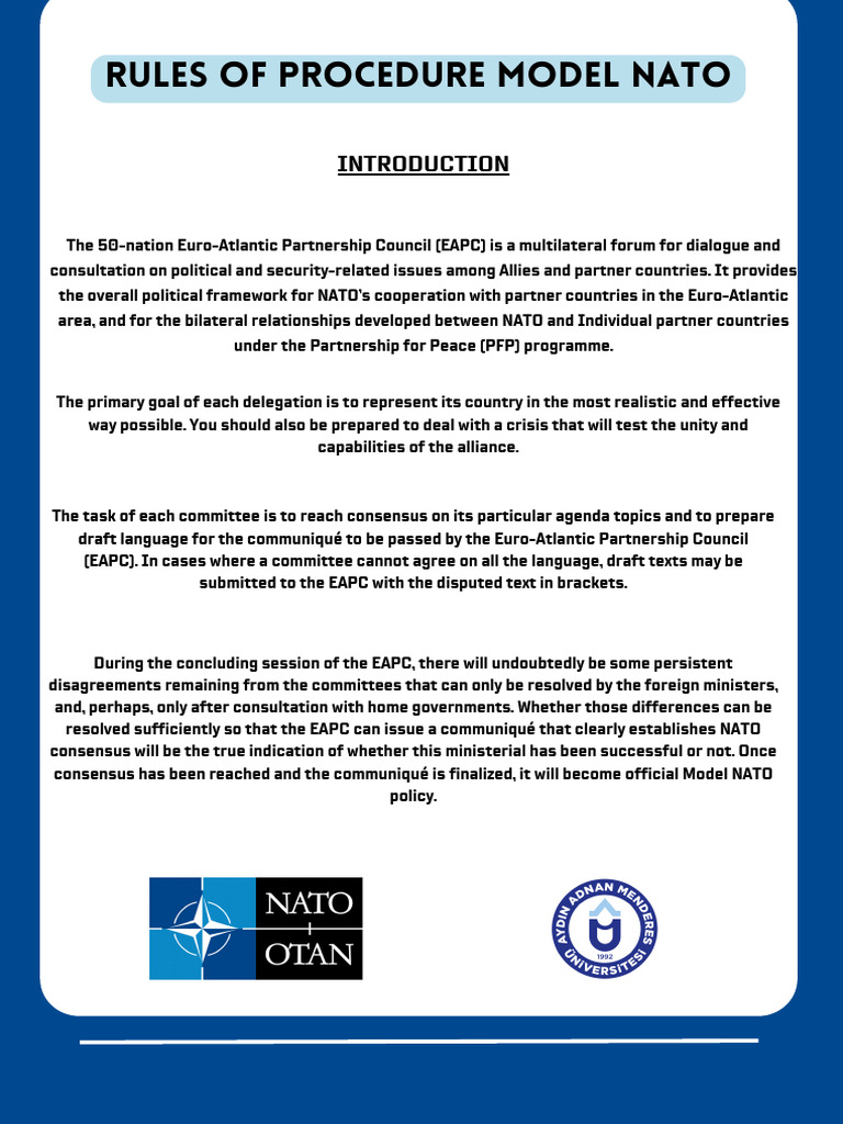 nato rules of procedure | PDF | Government | Political Law