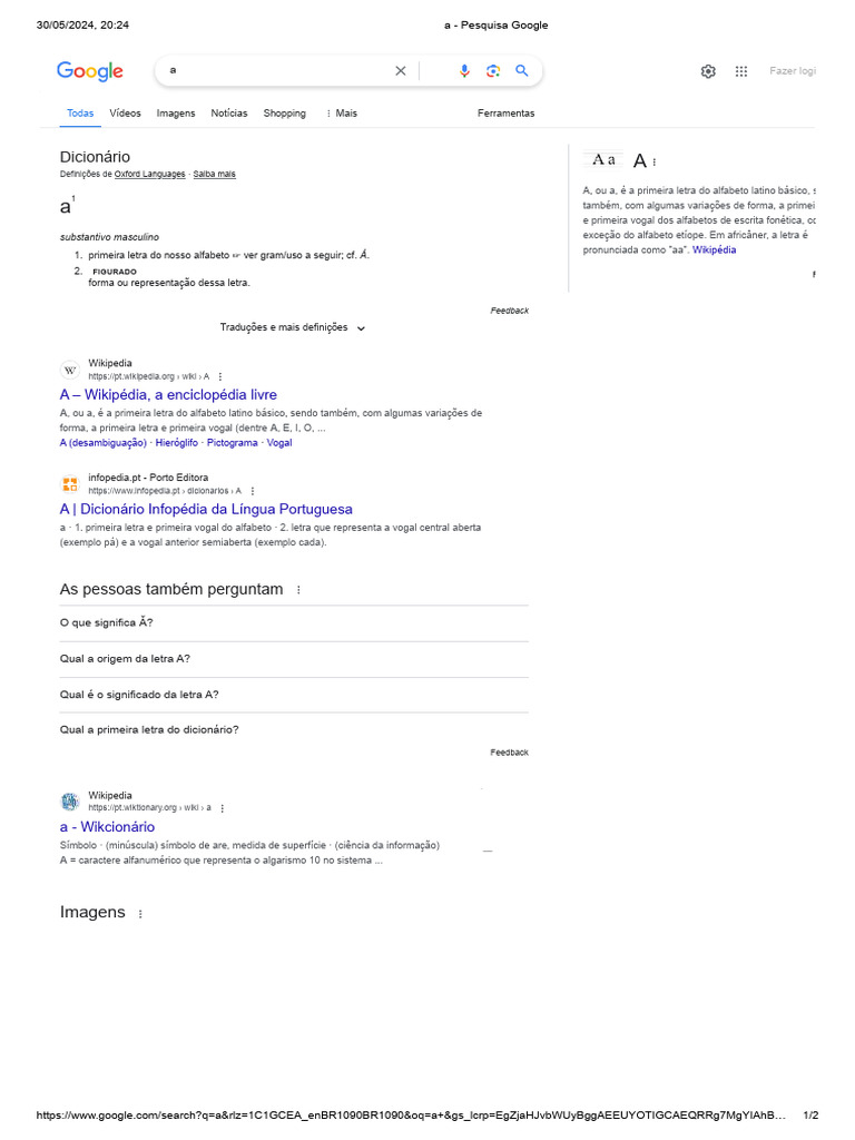 A - Pesquisa Google | PDF | Wikipedia | Alfabeto