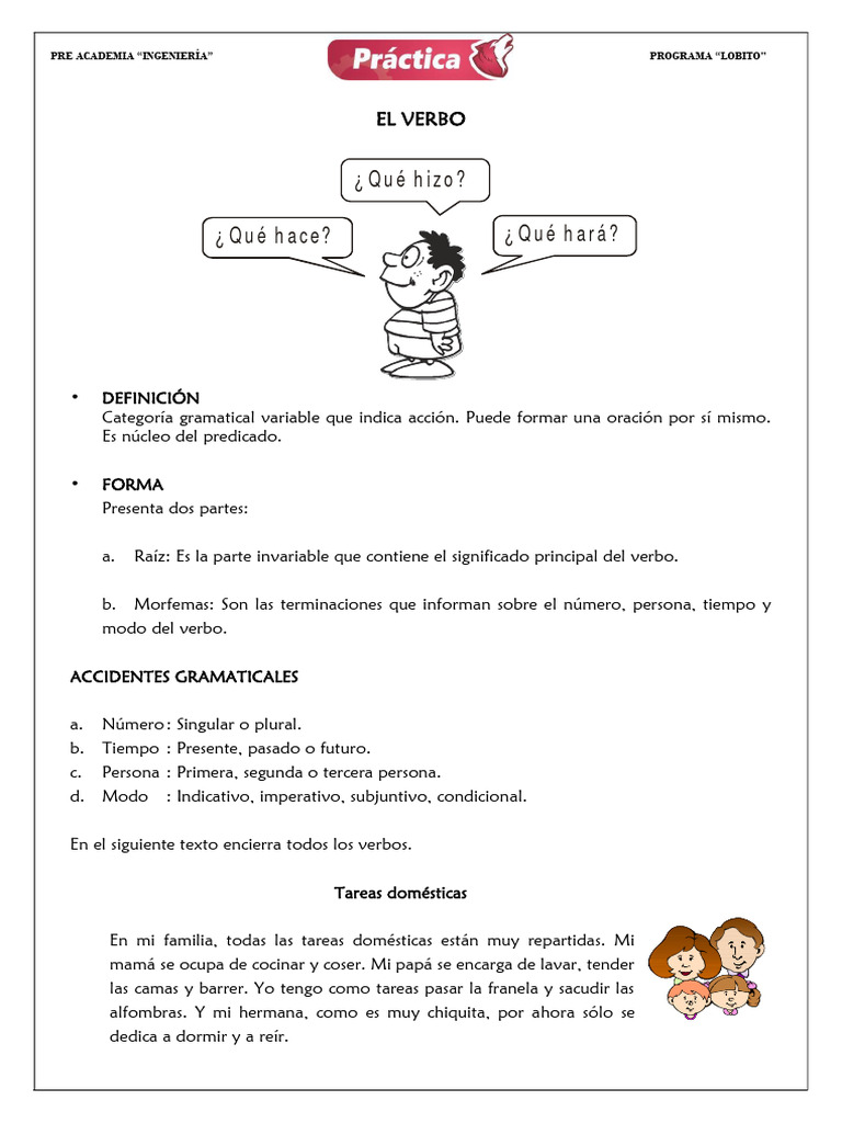Guía Completa del Verbo y Sus Conjugaciones | PDF | Verbo | Conjugación ...