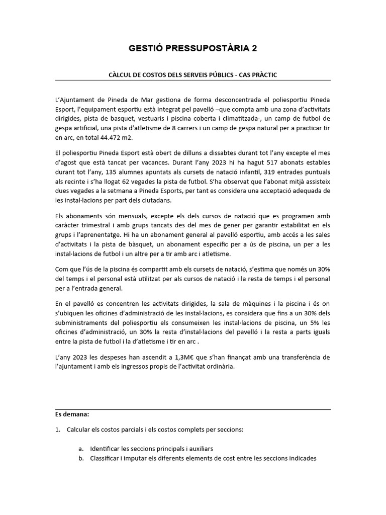 Exemple Costos (1) | PDF