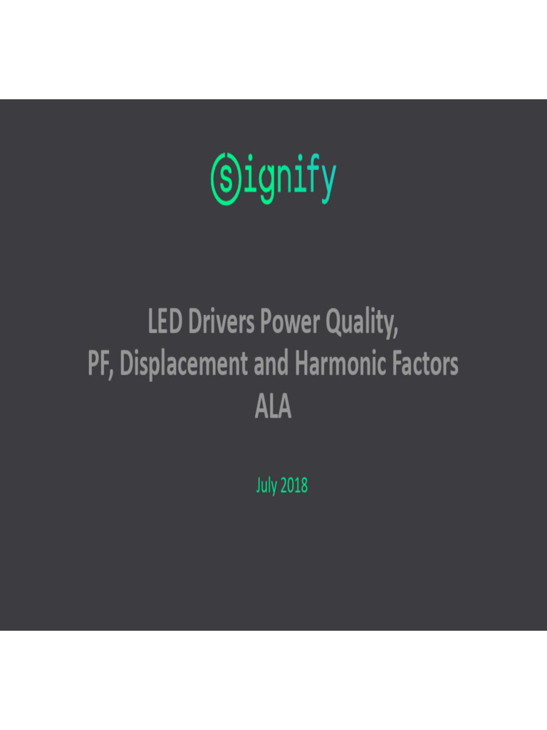 LED Drivers: Power Quality Insights | PDF | Lighting | Mains Electricity