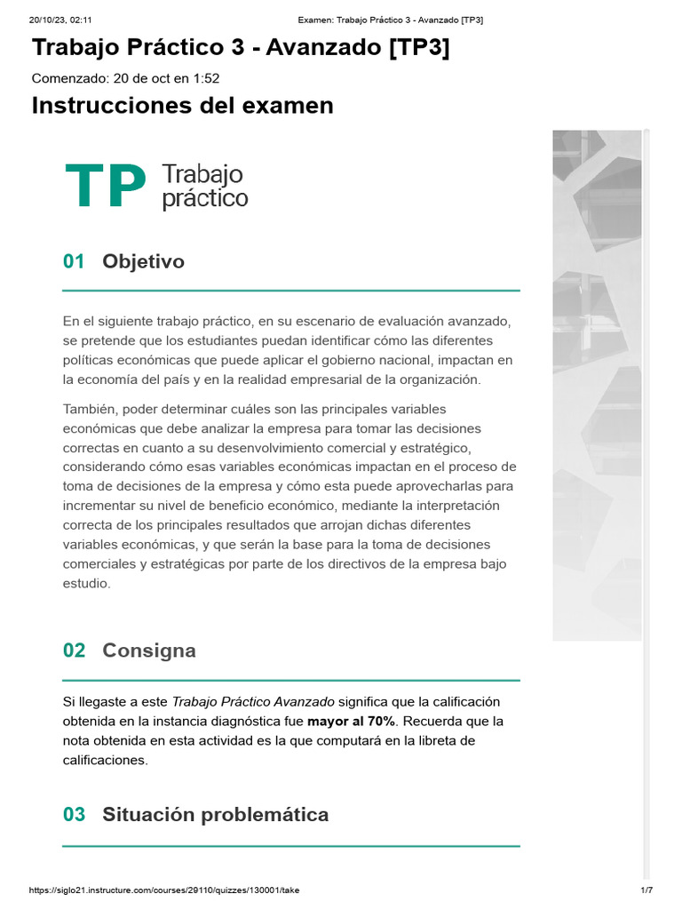 Examen - Trabajo Práctico 3 - Avanzado (TP3) | PDF | Producto Interno Bruto | Business