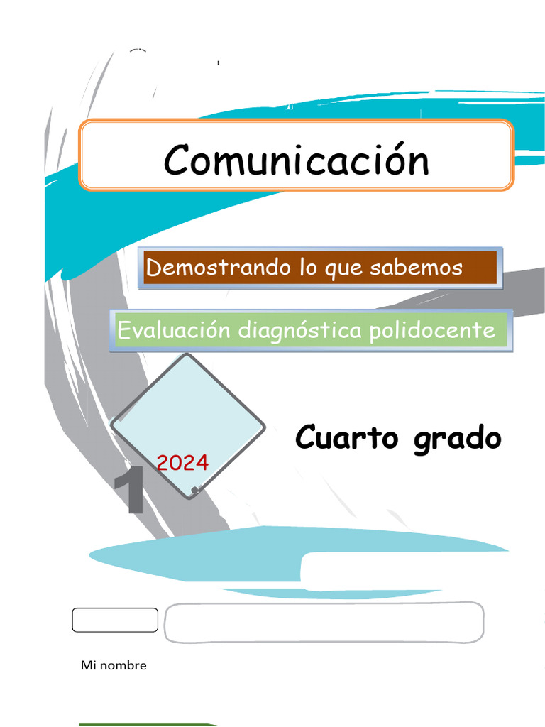 Evaluación Diagnostica De Comunicacion 4 Grado Pdf