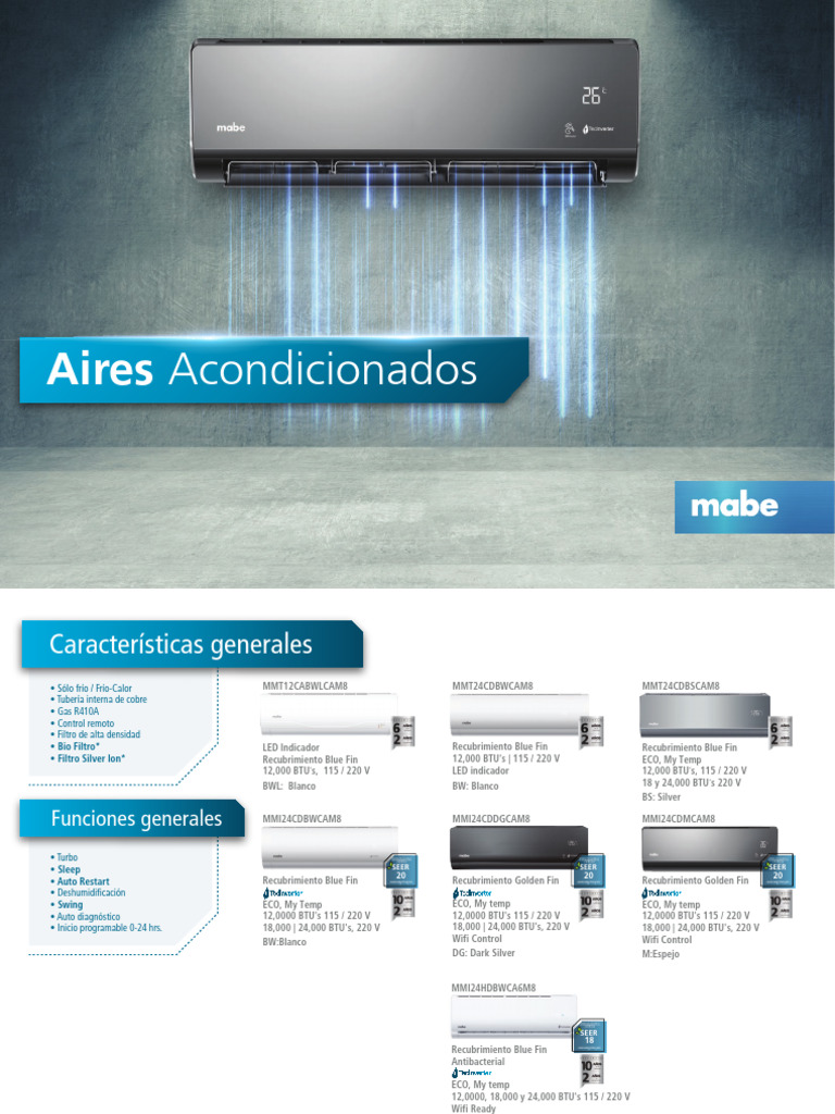 Códigos Splits Mabe | PDF | USB | Resistencia Eléctrica y Conductancia
