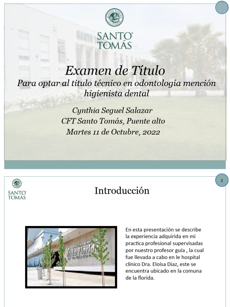 Examen de Titulo Ok | PDF | Odontología | Ciencias de la Salud