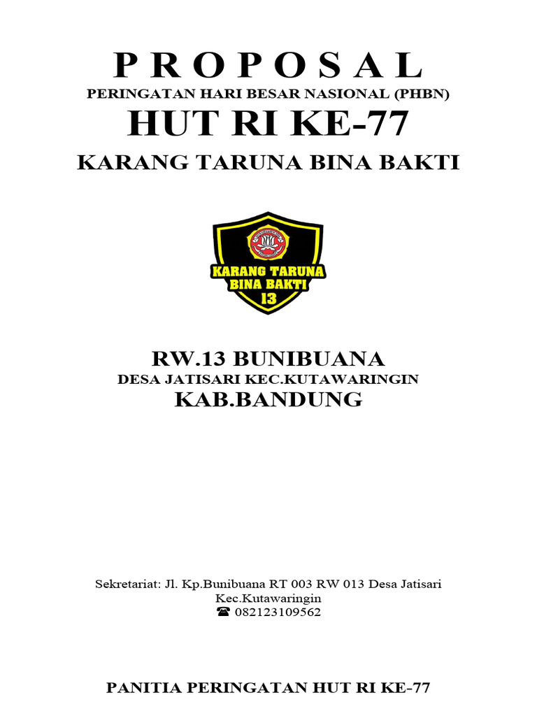 (Draft) Proposal Hut Ri Ke-77 | PDF