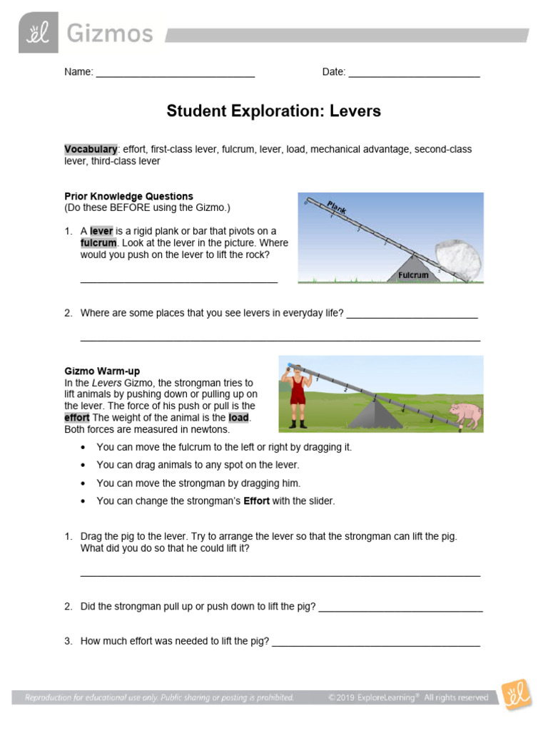 Levers SE | PDF | Lever | Force