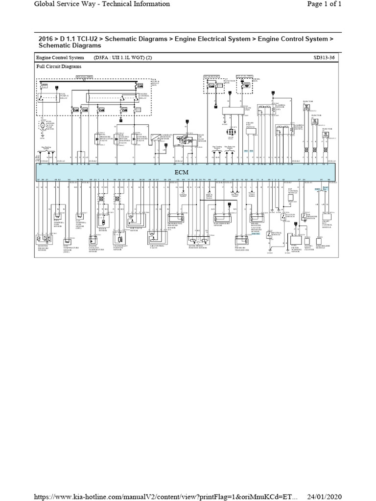2016 Rio D 1.1-Tci-U2-Diagram | PDF