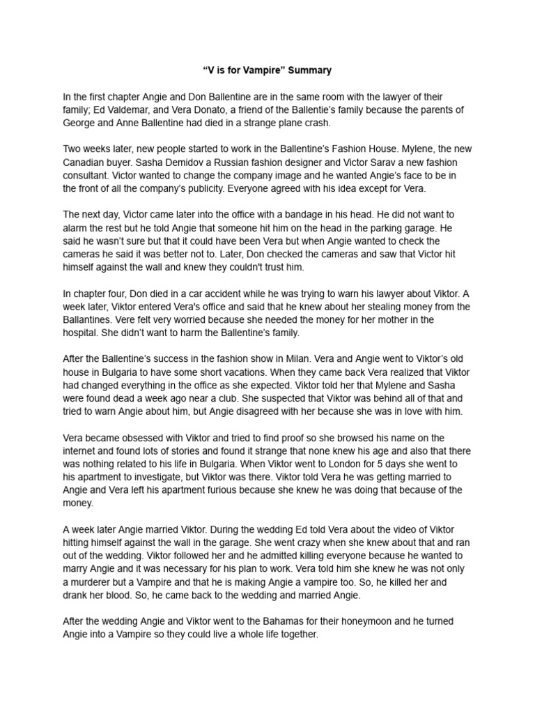 V is for Vampire | PDF