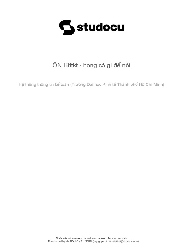 Trắc Nghiệm HTKT 3 | PDF