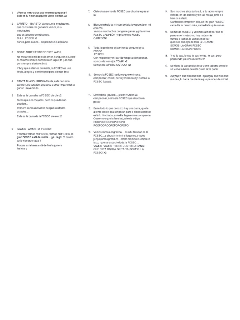 Cantico Fcsec Oficial | PDF