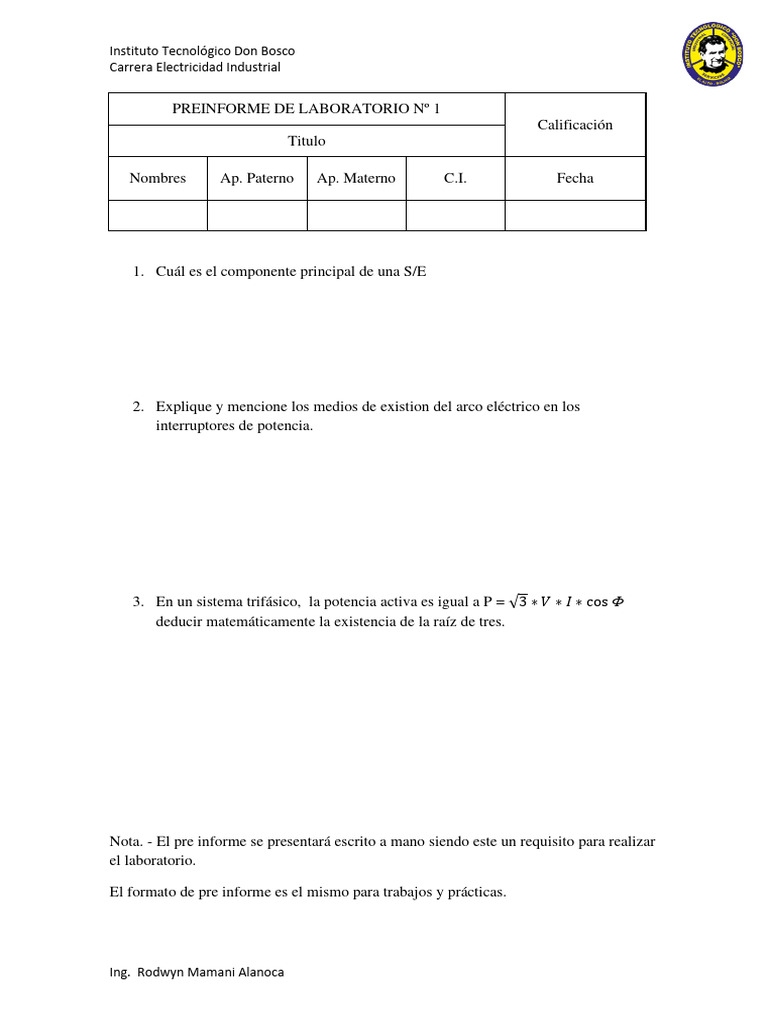 Formatos de Informes | PDF | Laboratorios