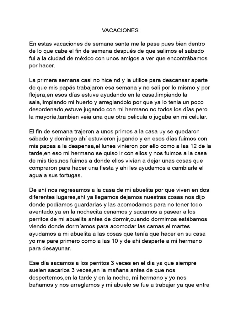 VACACIONES | PDF