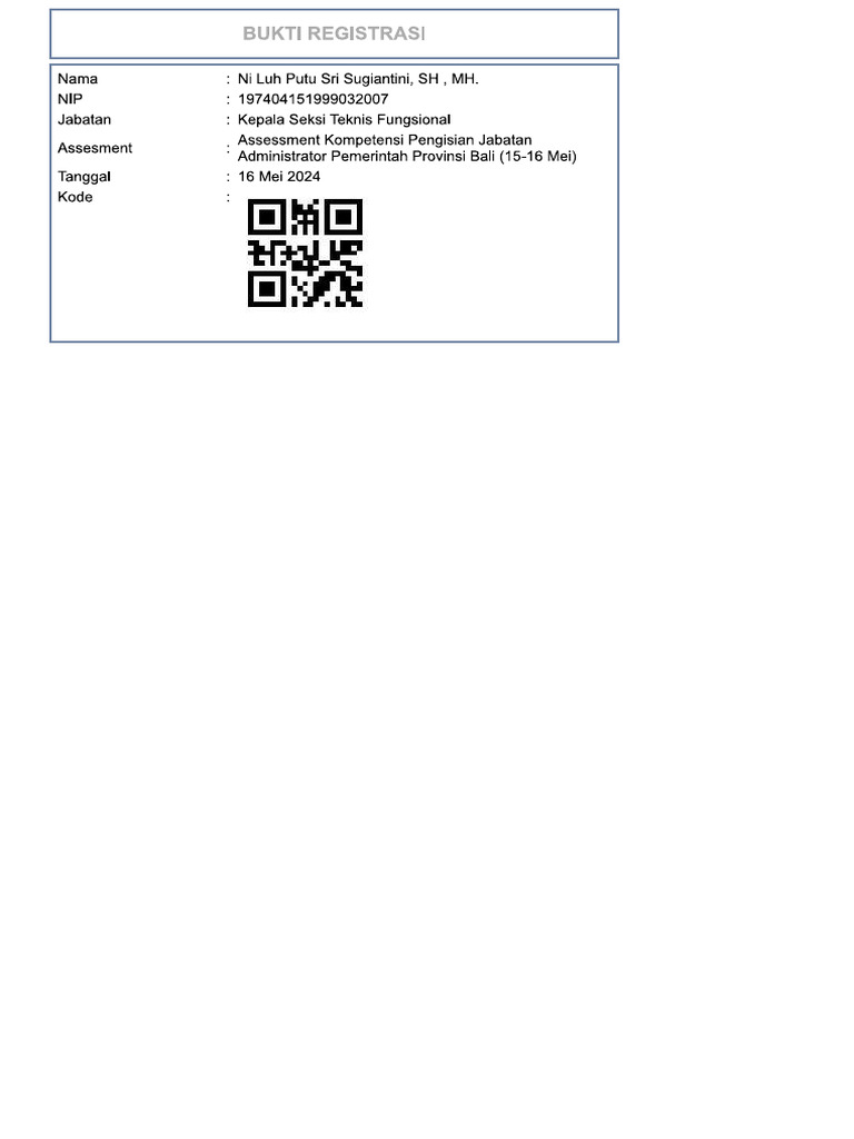QR Code Asesmen654 | PDF