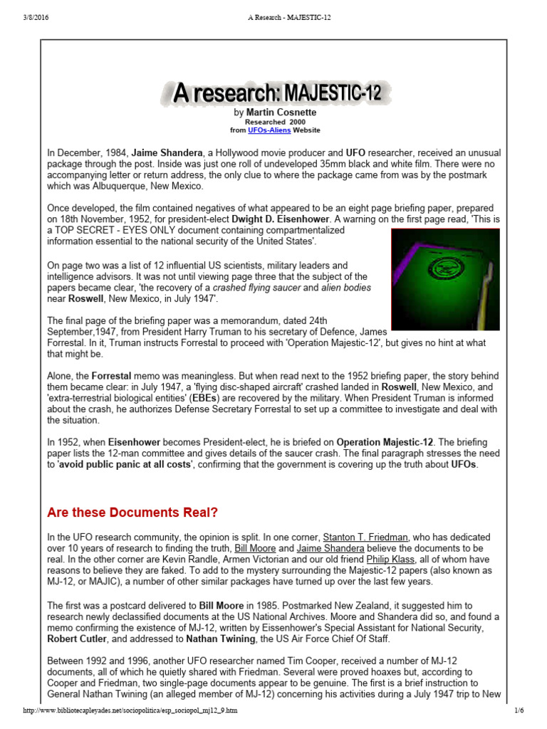 AResearch Majestic 12 6 | PDF
