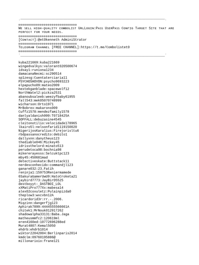 6k UserPass @et0kenneth | PDF