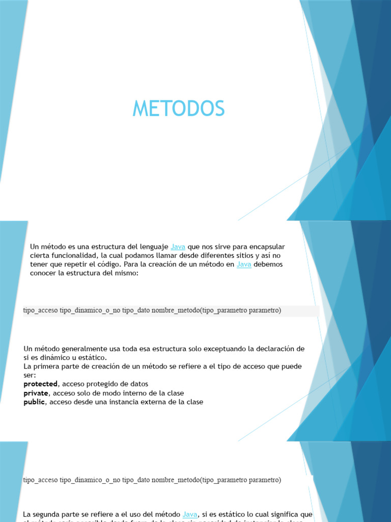 Metodos Pdf Java Lenguaje De Programación Constructor