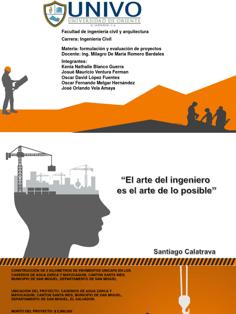 Expo Final Formulacion-1 | PDF | Ingeniero civil | Materiales