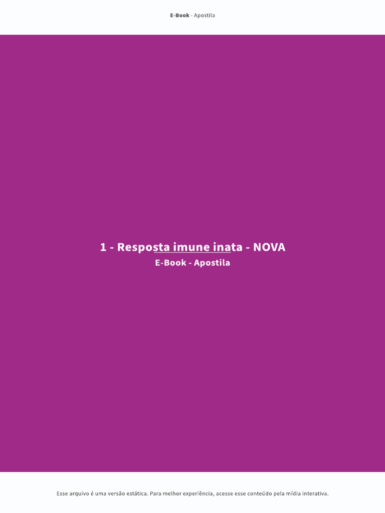 Resposta Imune Inata 1 | PDF